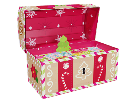 Hanging Christmas Box Paper model - download from PaperScene